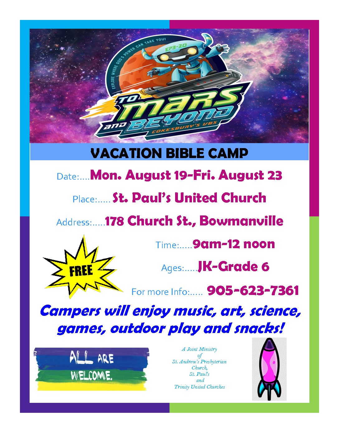2019 VBS poster PDF - St. Paul's United Church