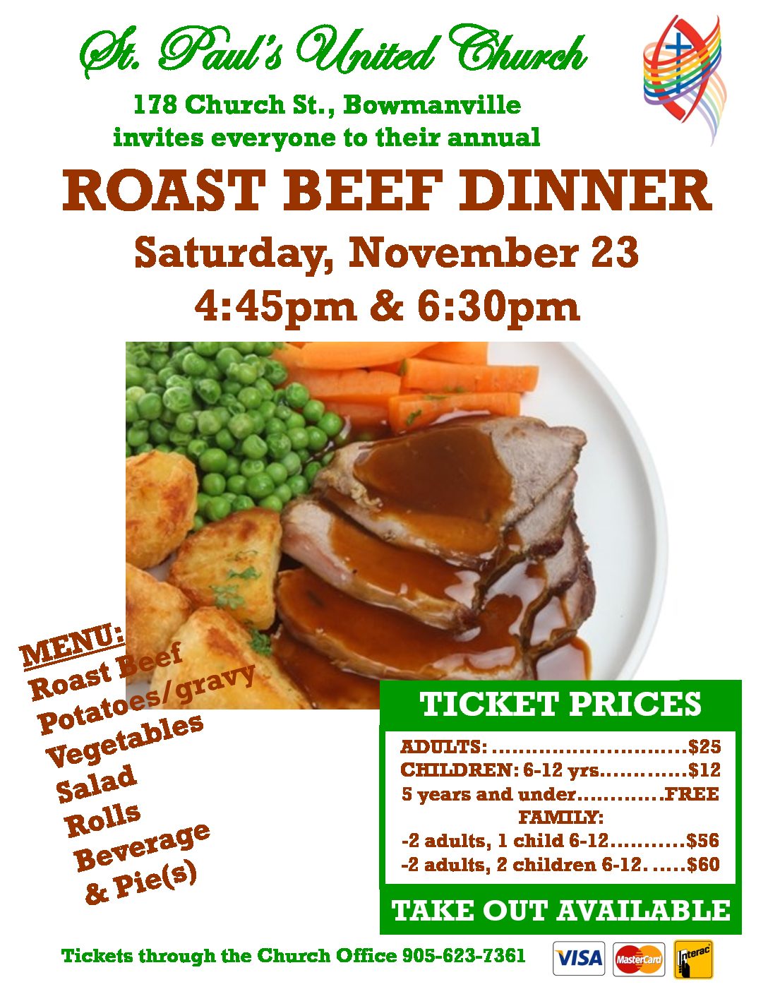 2019 Roast Beef Dinner Poster pdf - St. Paul's United Church